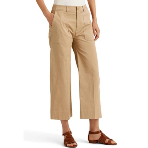 Lauren Ralph Lauren | Pants & Jumpsuits | Nwt Lauren Ralph Lauren Cropped Wide Leg Pants Birch ...